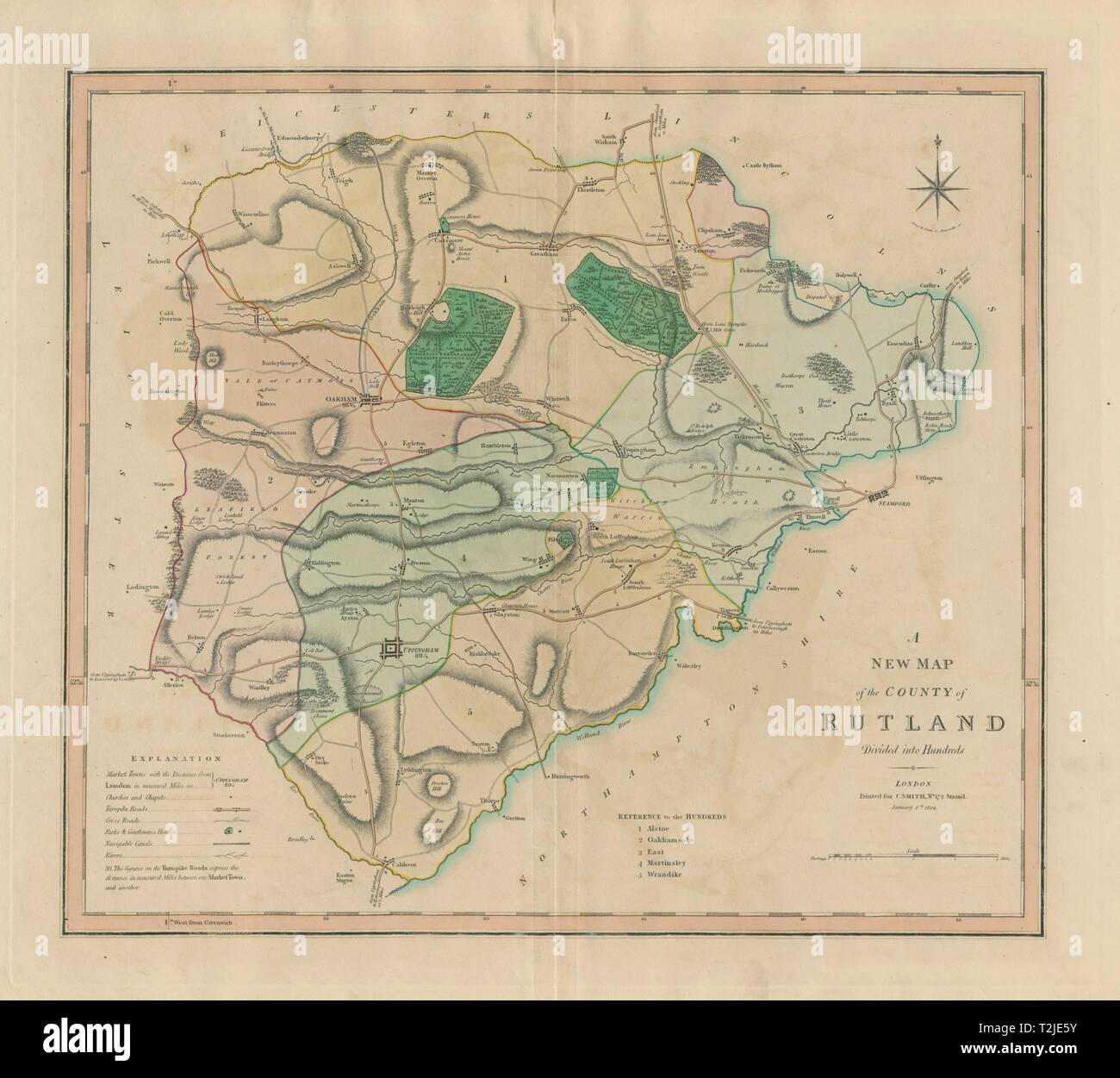 Map of oakham hi-res stock photography and images - Alamy