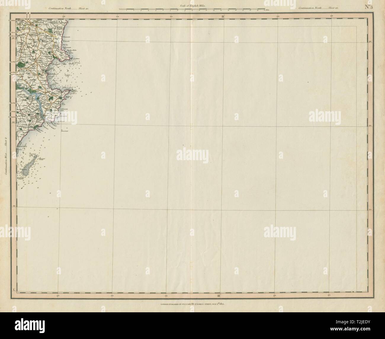 Torbay & Dartmouth. Part of South Devon, by George & John Cary 1832 old ...