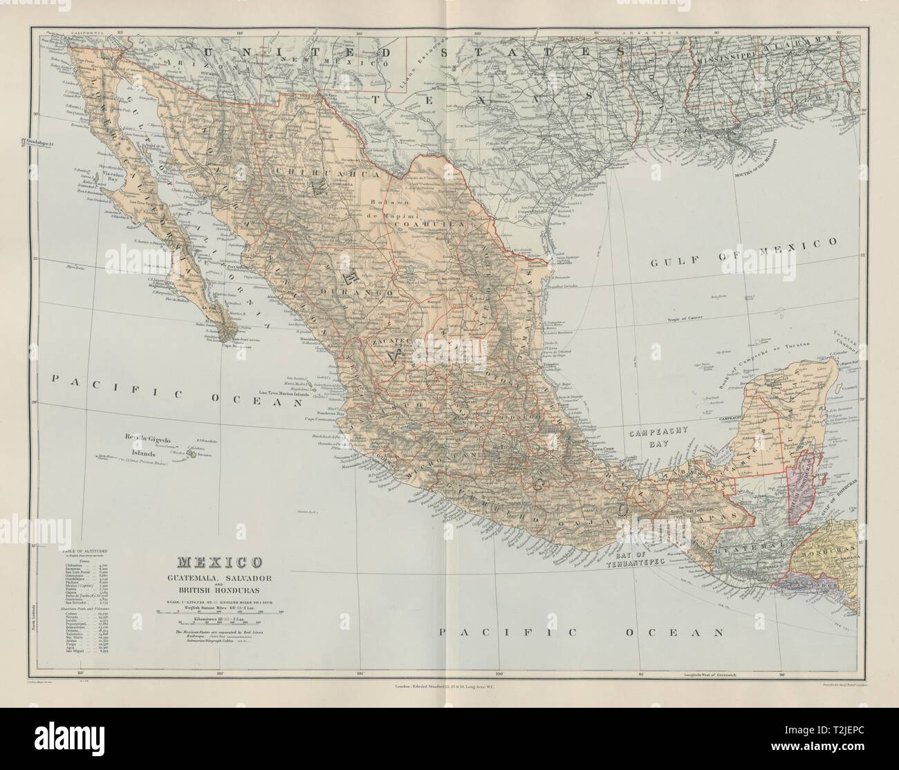 British honduras map hi-res stock photography and images - Alamy