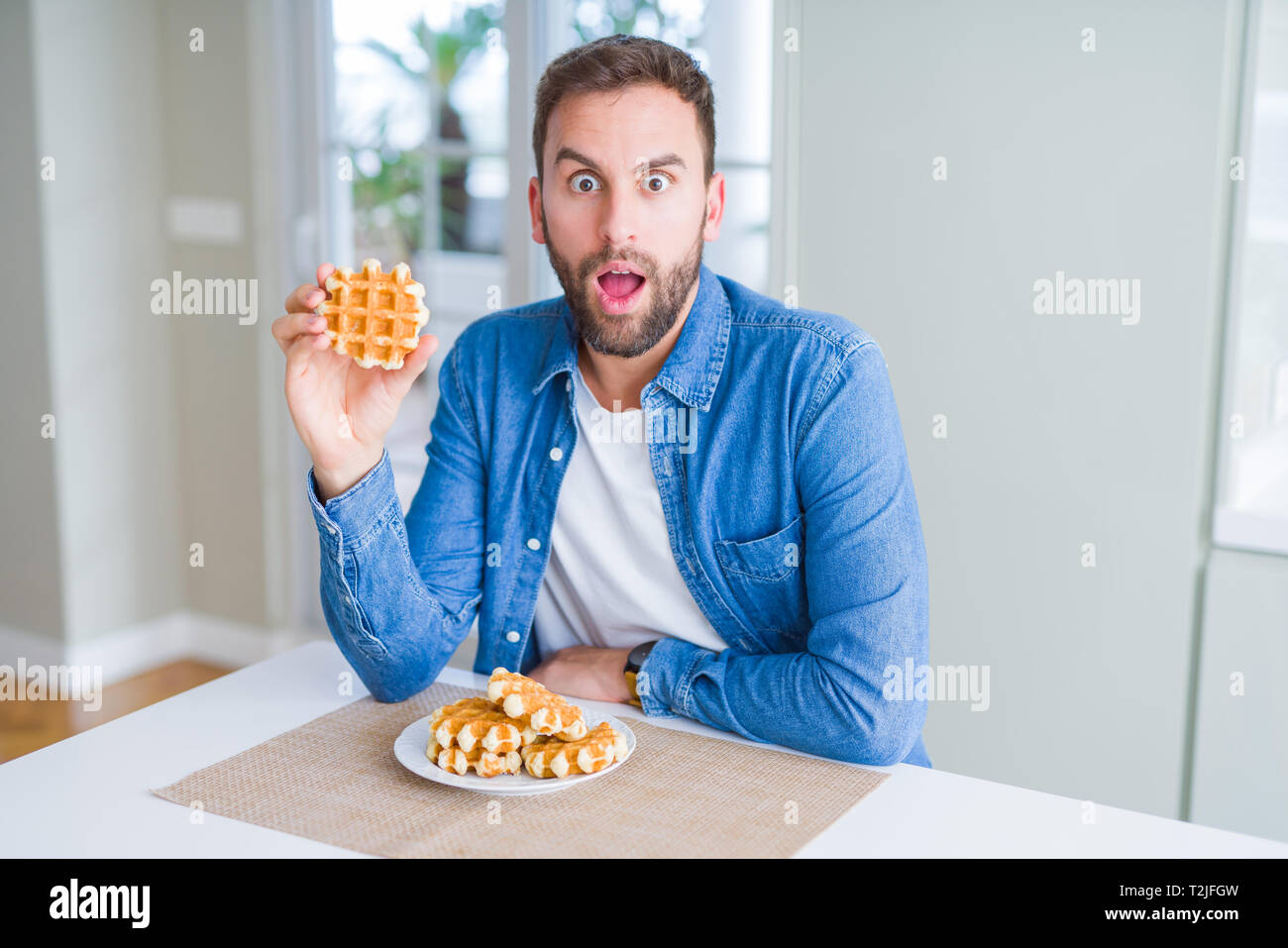 Man Eating Pancakes