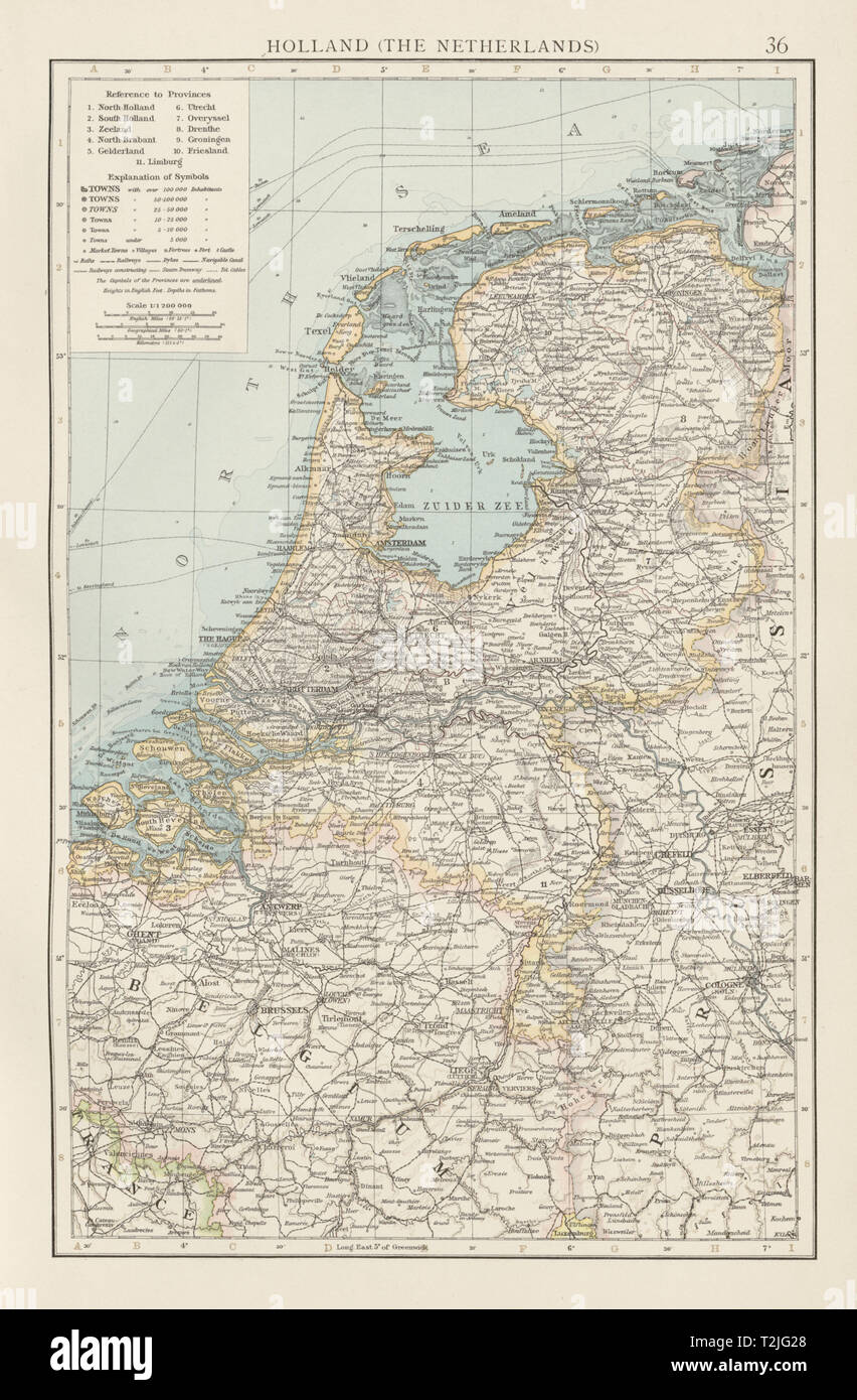 Holland (The Netherlands). Dykes Canals Railways. THE TIMES 1900 old ...