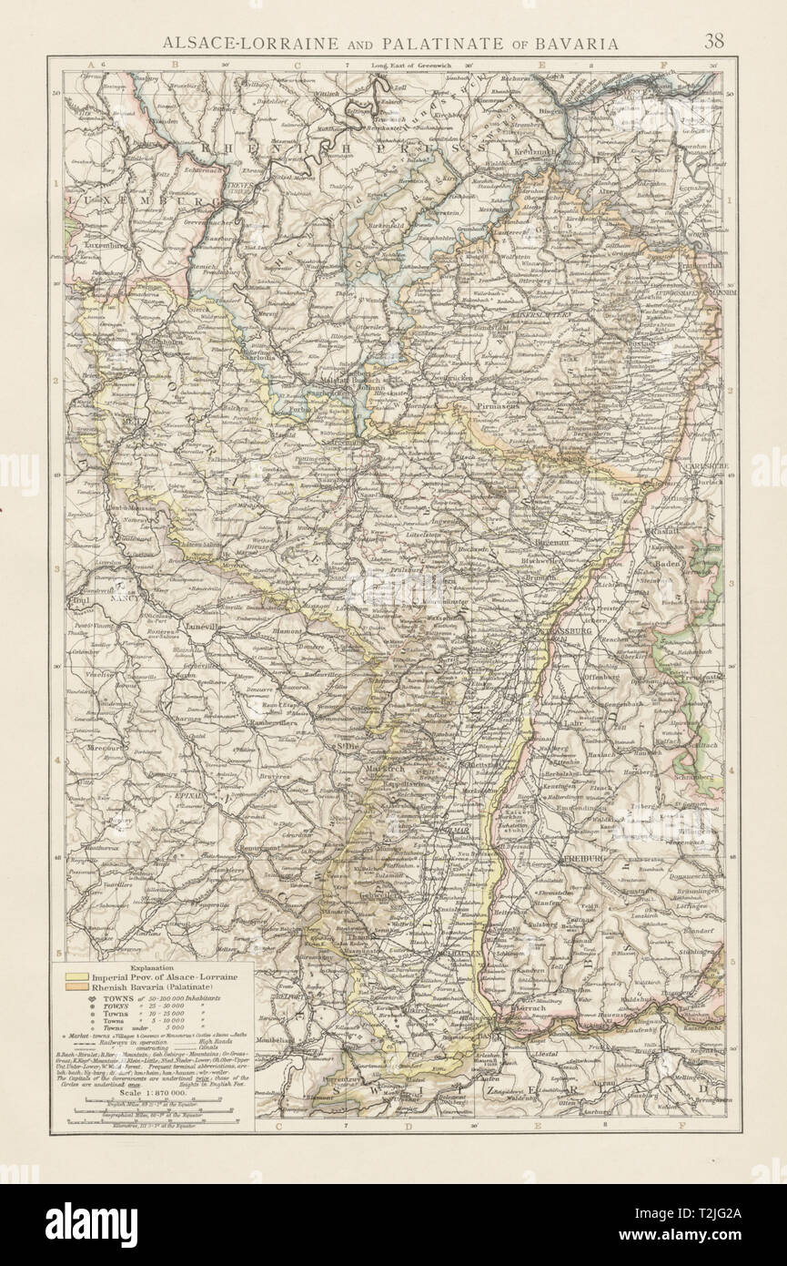 Rhine valley. Alsace-Lorraine & Palatinate of Bavaria. Rhineland. TIMES ...