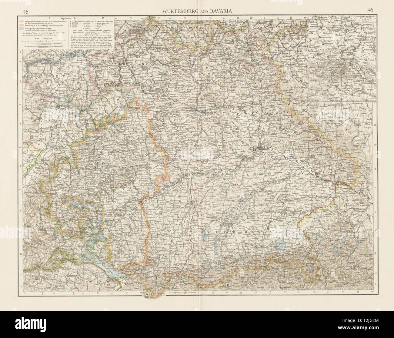 Germany map 1900 hi-res stock photography and images - Alamy