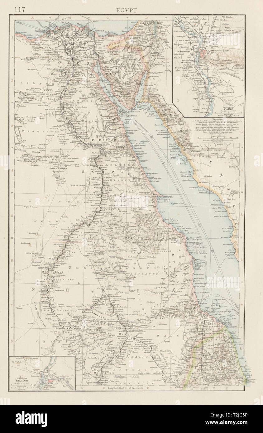 Map egypt 1900 hi-res stock photography and images - Alamy