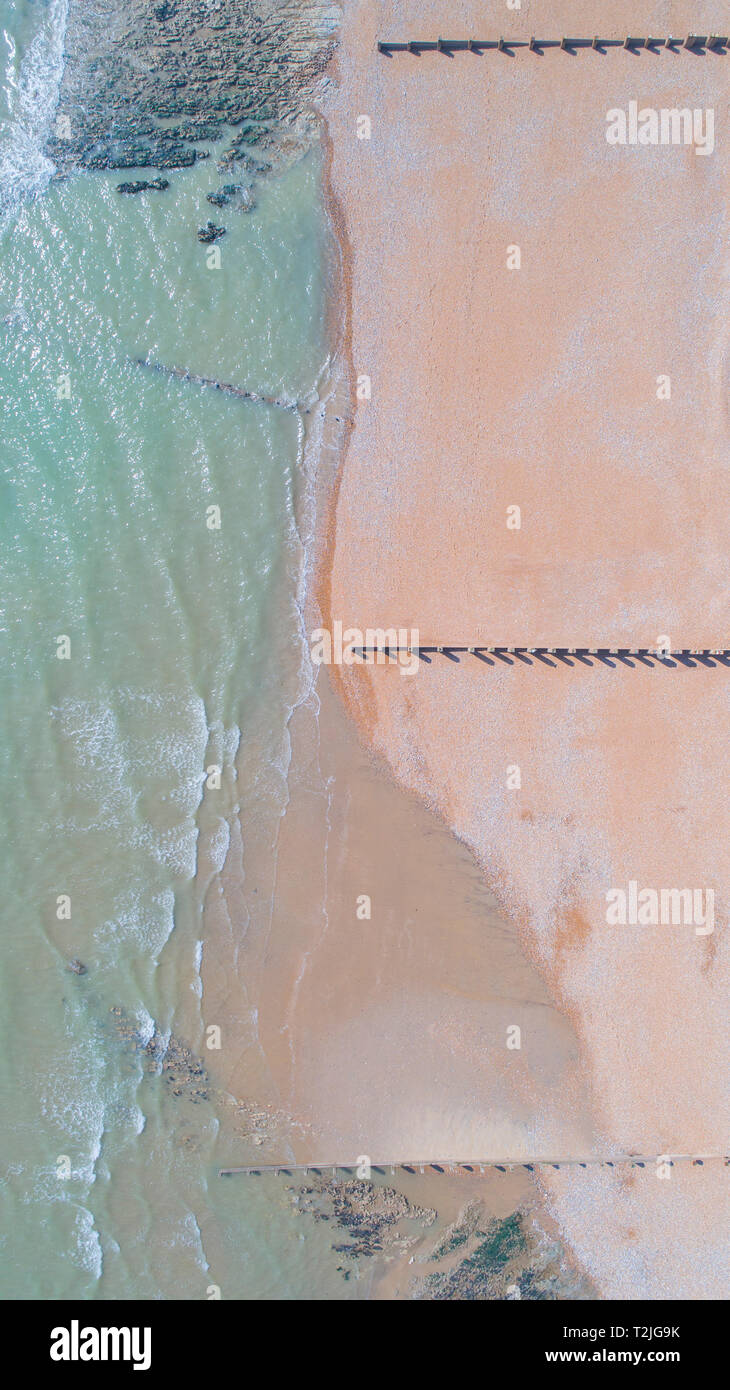 Beach groin aerial hi-res stock photography and images - Alamy