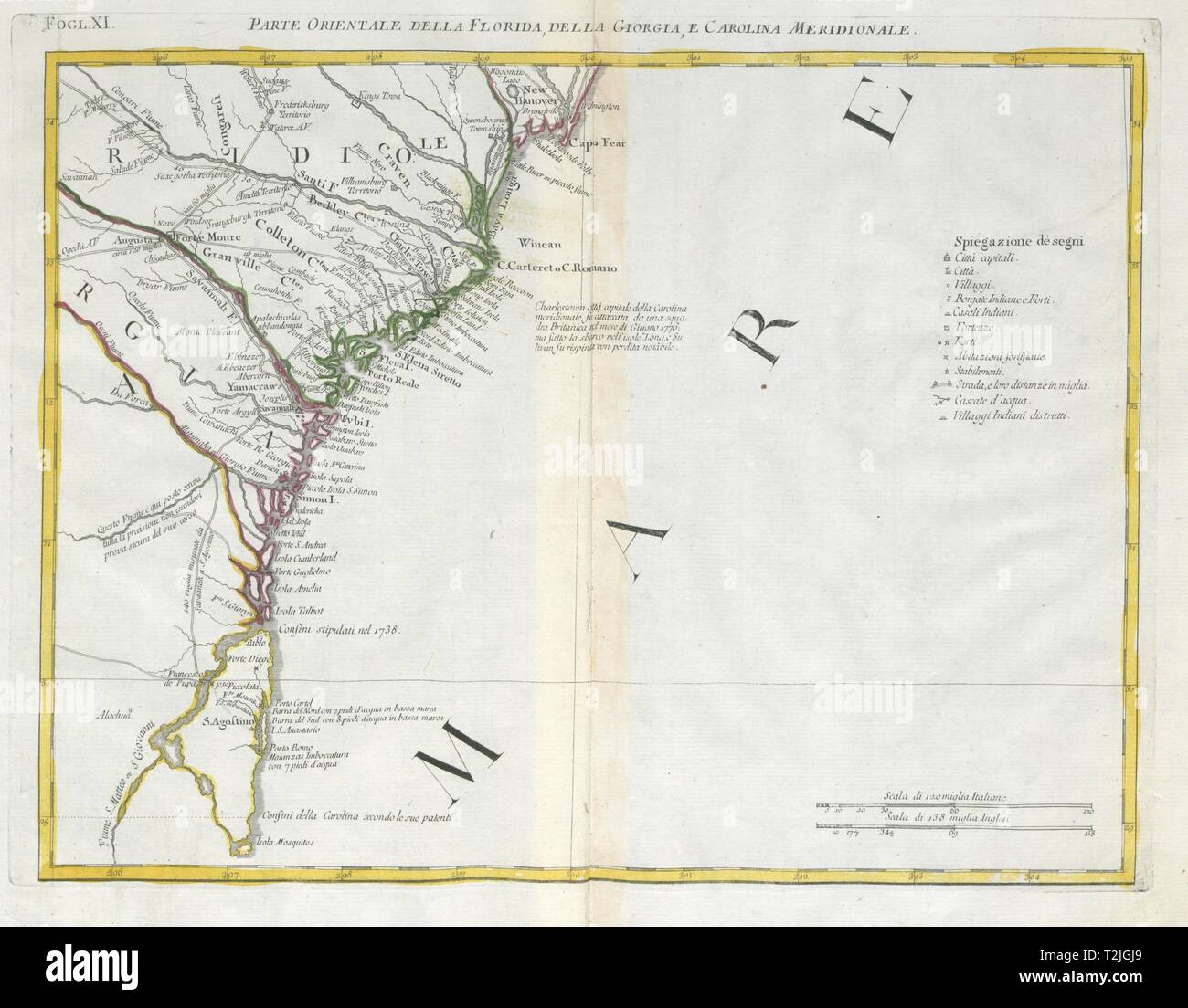 Map sea islands georgia carolina hi-res stock photography and images ...