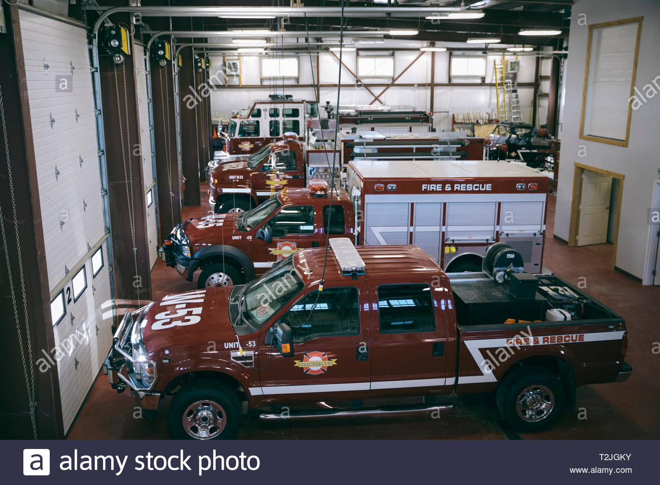 Parked Fire Truck Stock Photos & Parked Fire Truck Stock Images - Alamy