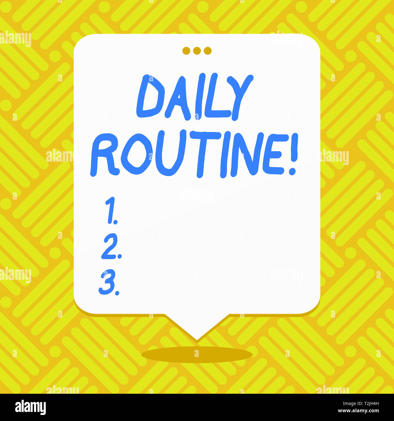Conceptual hand writing showing Daily Routine. Concept meaning ...