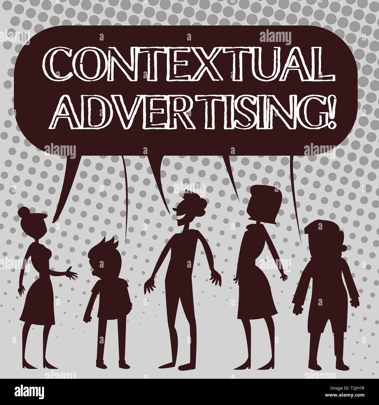 Handwriting text Contextual Advertising. Conceptual photo method for ...