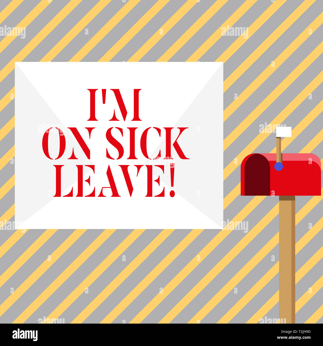 Writing note showing I M On Sick Leave. Business concept for absence ...