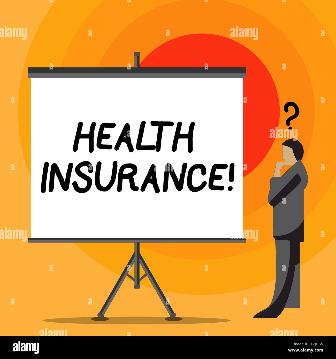 Writing note showing Health Insurance. Business concept for insurance ...