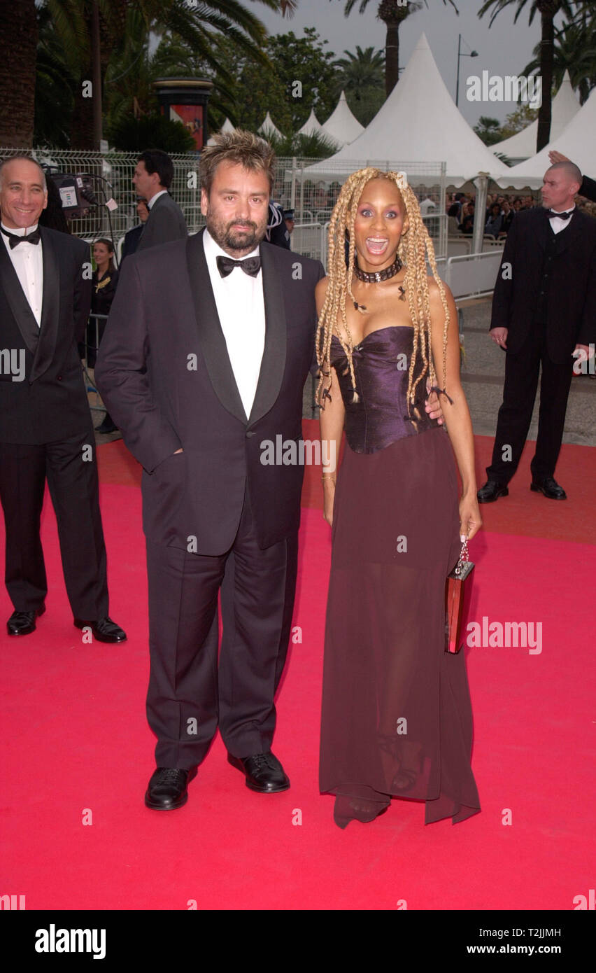 CANNES, FRANCE. May 13, 2000: French director Luc Besson & date at the ...