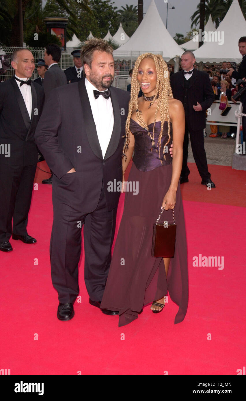 CANNES, FRANCE. May 13, 2000: French director Luc Besson & date at the ...