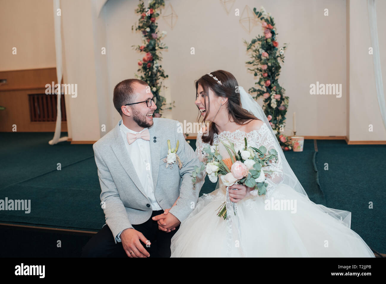 Wedding photography of emotions of the bride and groom in different ...