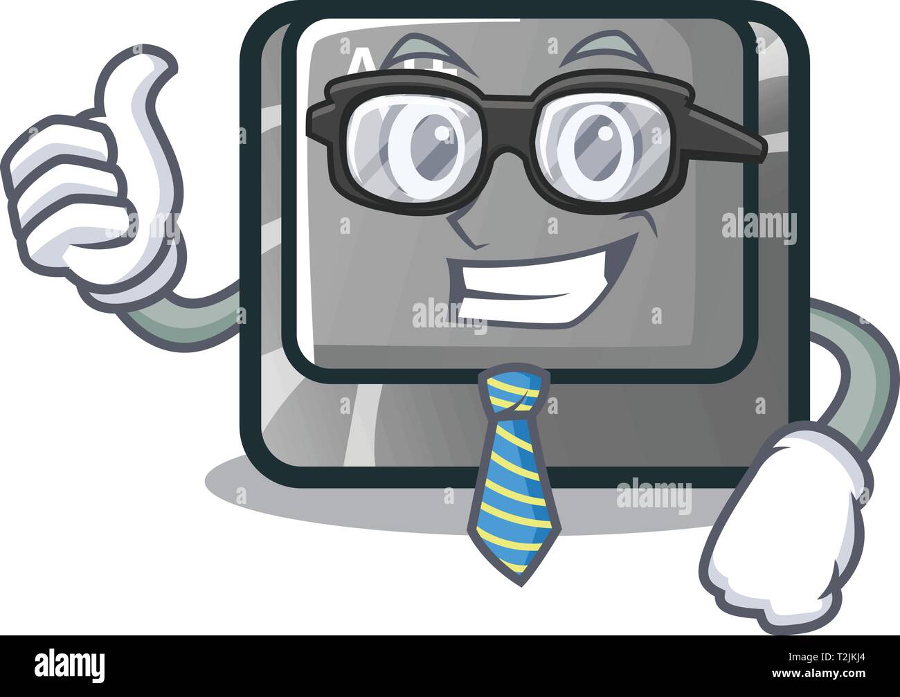Businessman alt button isolated with the mascot vector illustration ...