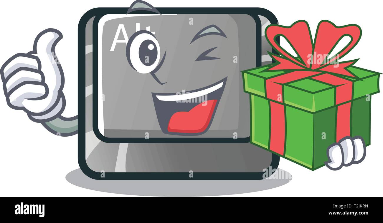 With gift alt character button attached the keyboard vector ...