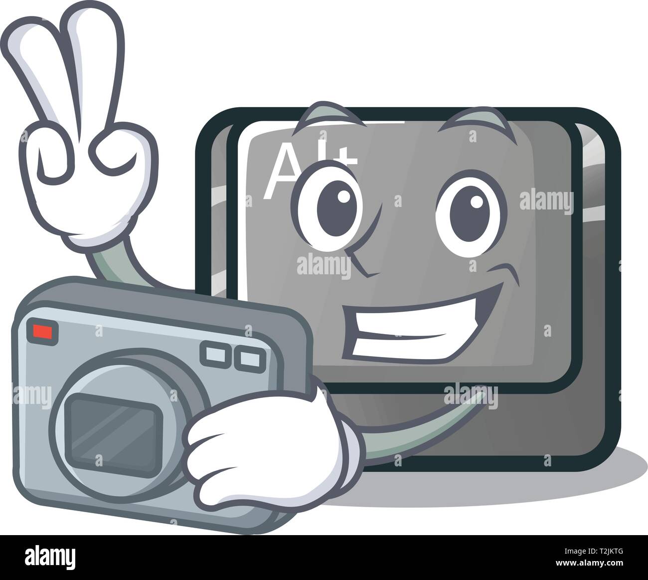Photographer alt character button attached the keyboard vector ...