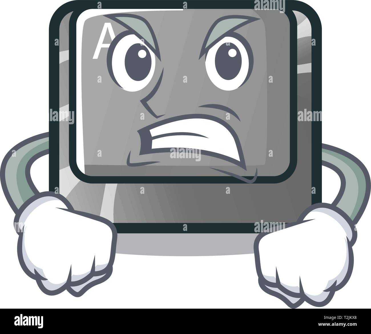 Angry alt character button attached the keyboard vector illustration ...