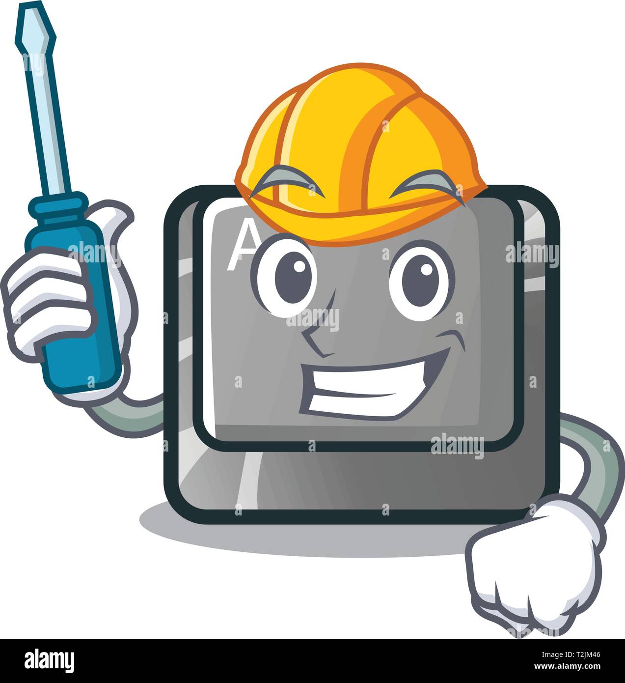 Automotive cartoon alt button on the table vector illustration Stock ...