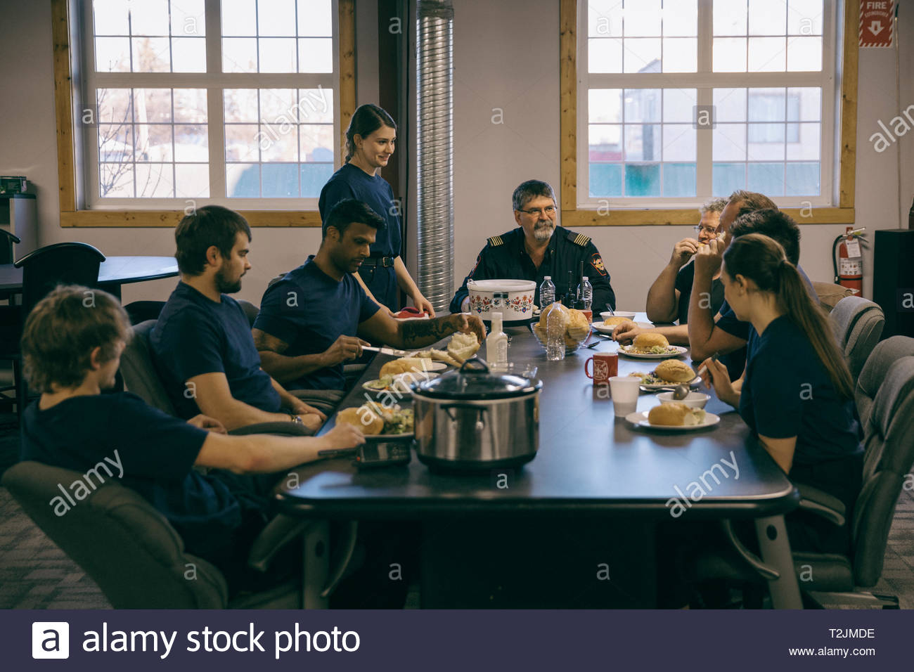 Emergency food station hi-res stock photography and images - Alamy
