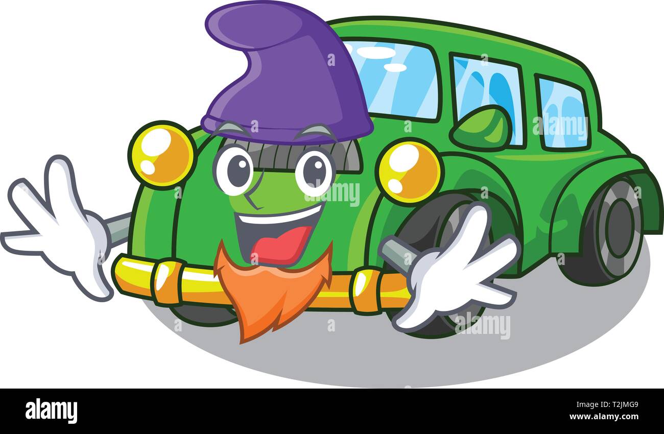 Elf classic car isolated in the cartoon vector illustration Stock ...