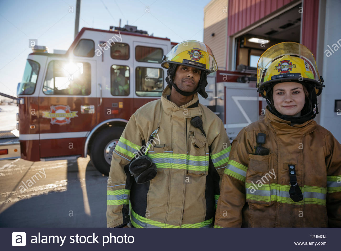 Firefighters portrait color hi-res stock photography and images - Alamy