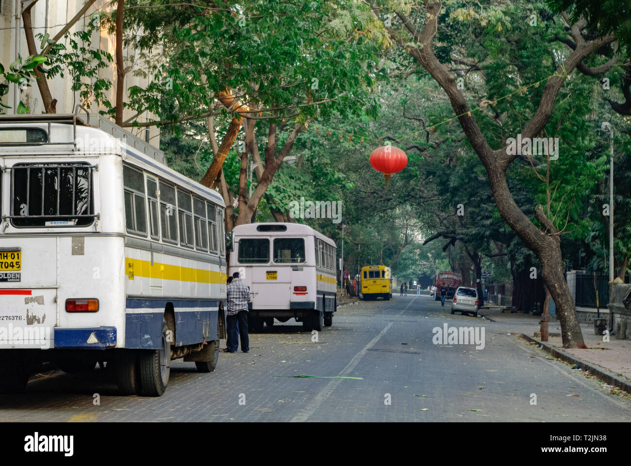 Mumbai, India - January 1, 2012: Street in Colaba district, Mumbai ...