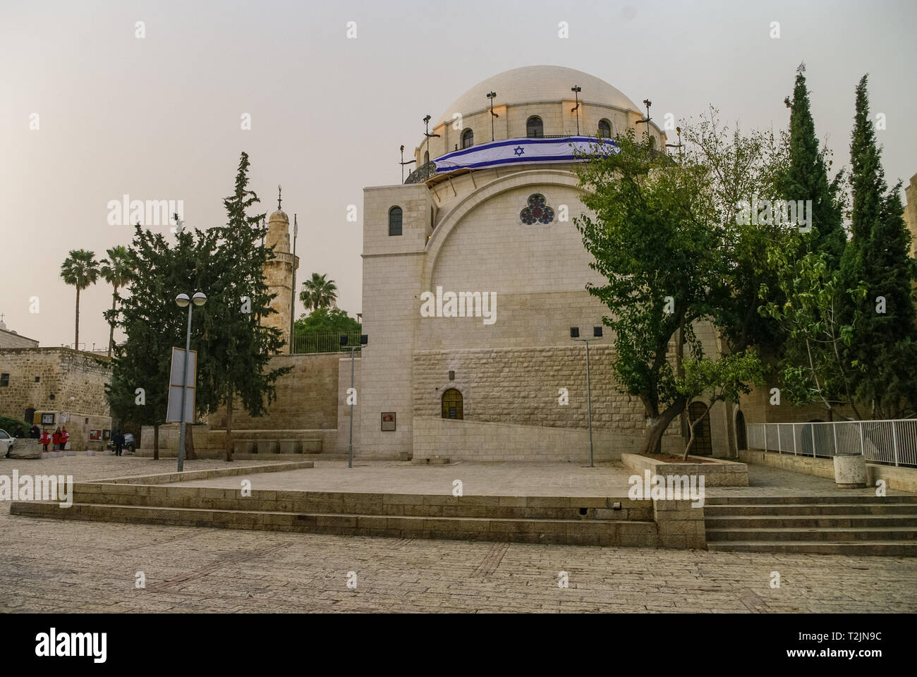 The Hurva Synagogue in Jewish quarter, Old City of Jerusalem in Israel ...