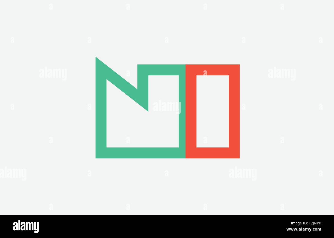 orange green alphabet letter logo combination ni n i design suitable ...