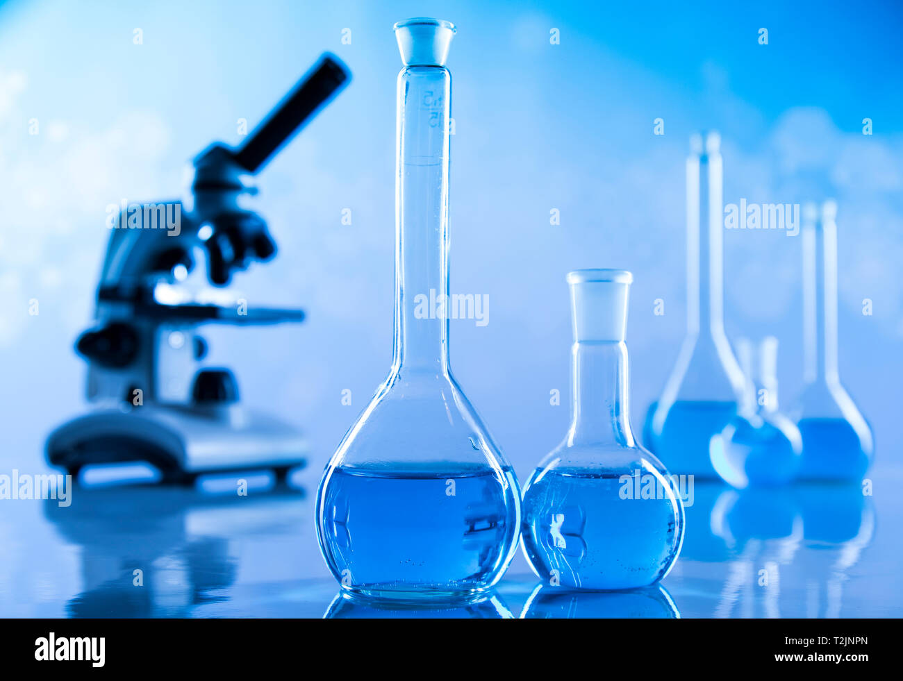Assorted laboratory glassware equipment Stock Photo - Alamy