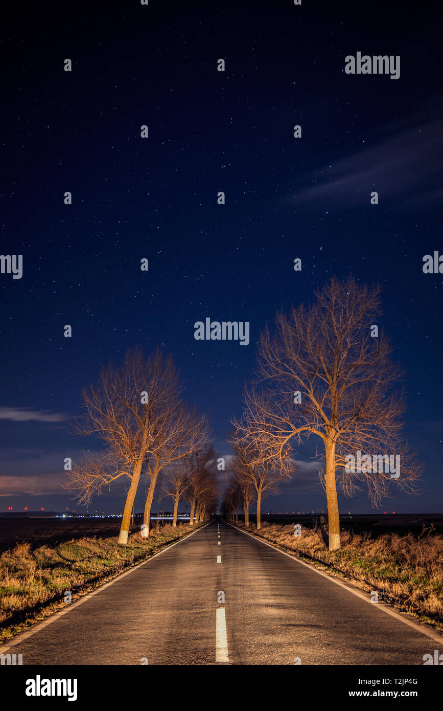 Clear Night Sky With Clouds