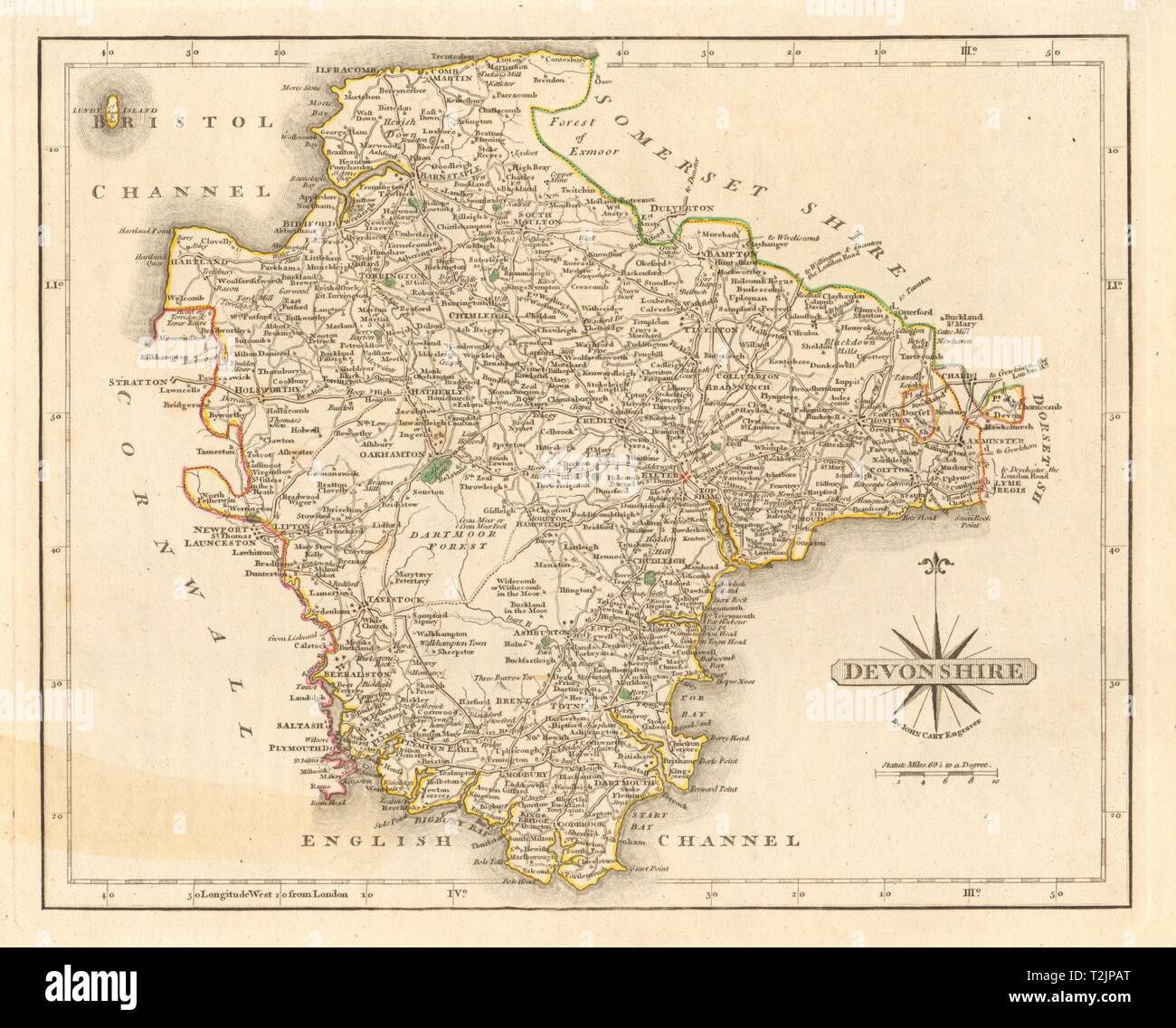 Map of devonshire hi-res stock photography and images - Alamy