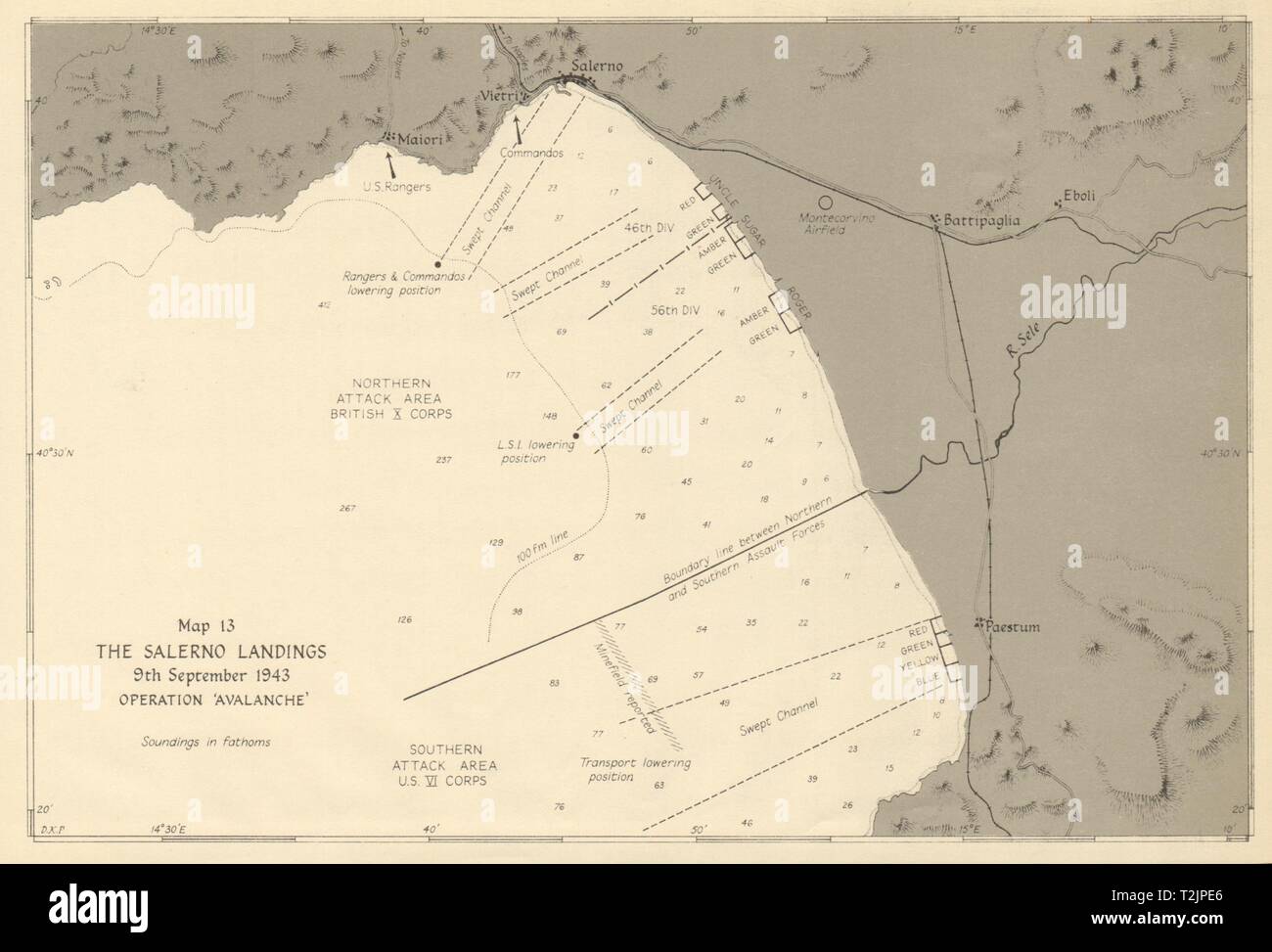 Salerno Landings. Operation Avalanche, 9th September 1943. World War 2 ...
