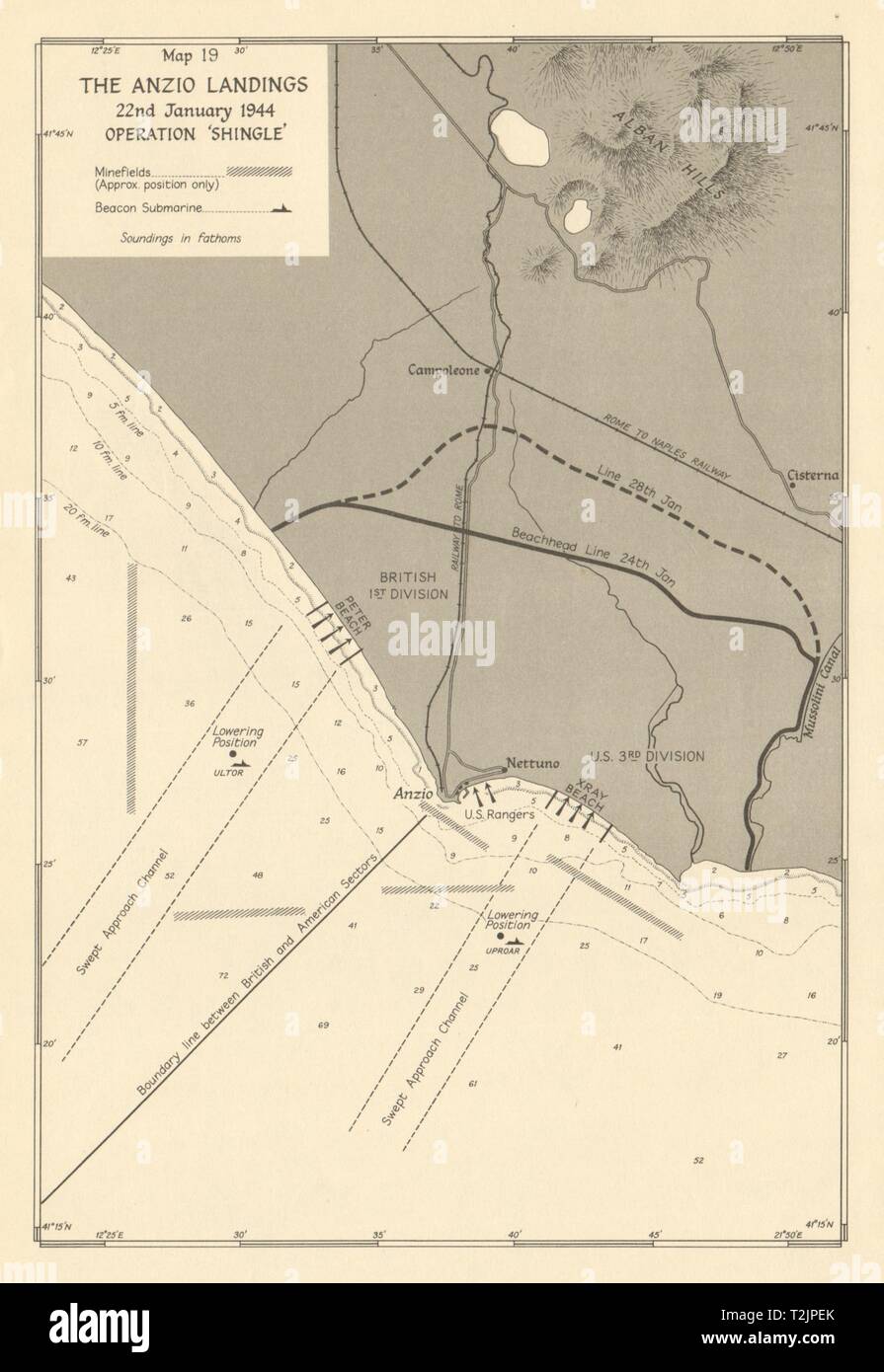 Anzio Landings. Operation Shingle, 22nd January 1944. World War 2 1954 ...