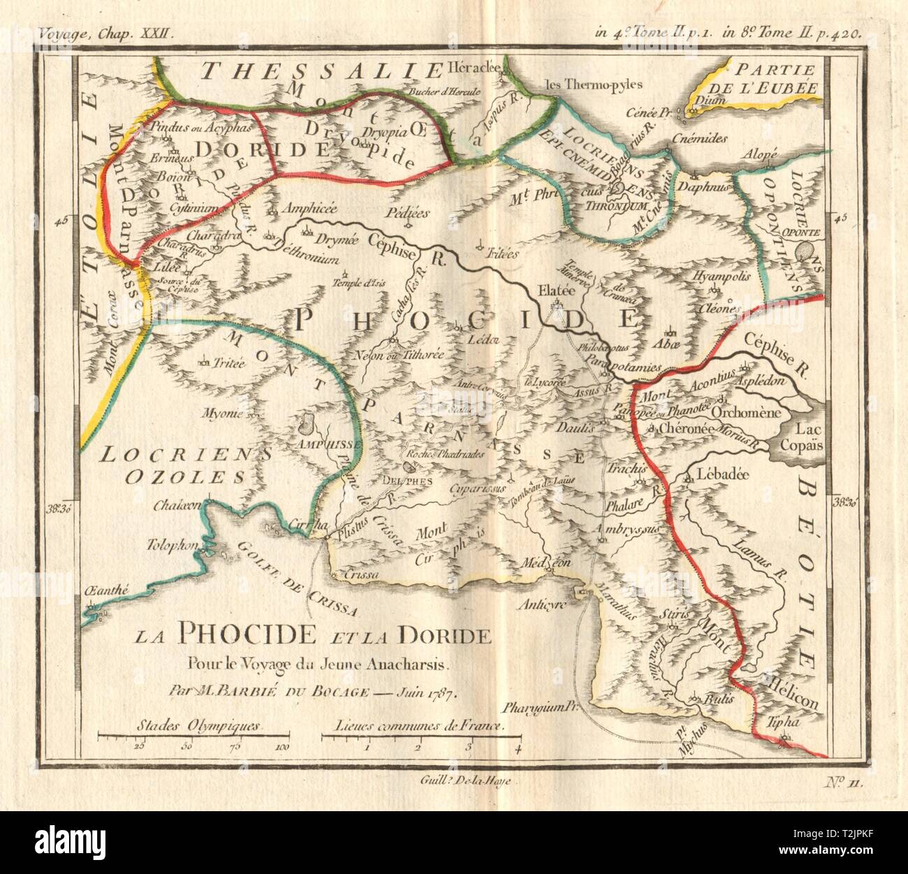 ANCIENT GREECE. Phocide (Phocis) & Doride (Doris). Coloured. BOCAGE ...