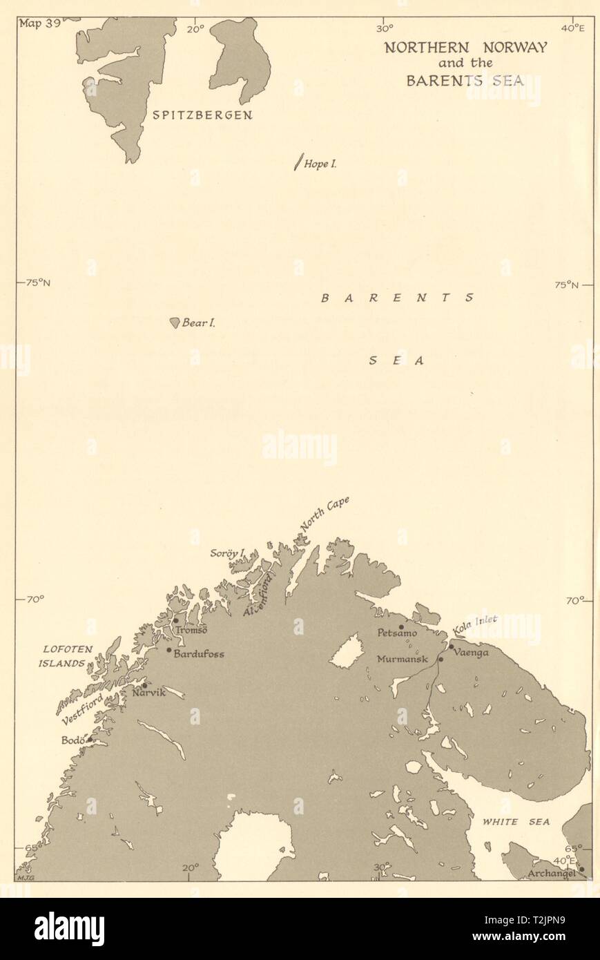 Map Of Barents Sea