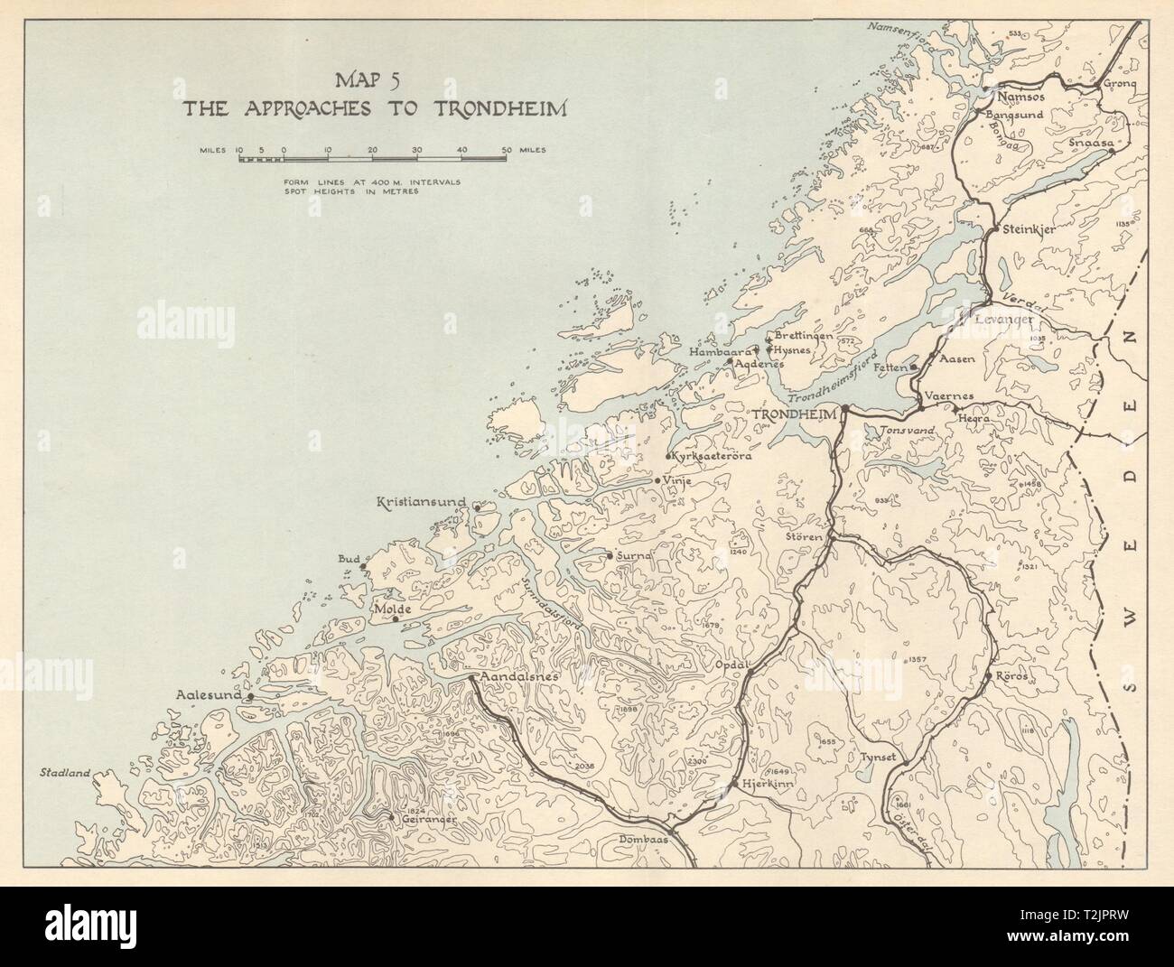 World War 2 Norway Campaign. Trondheim approaches 1940. German Invasion ...