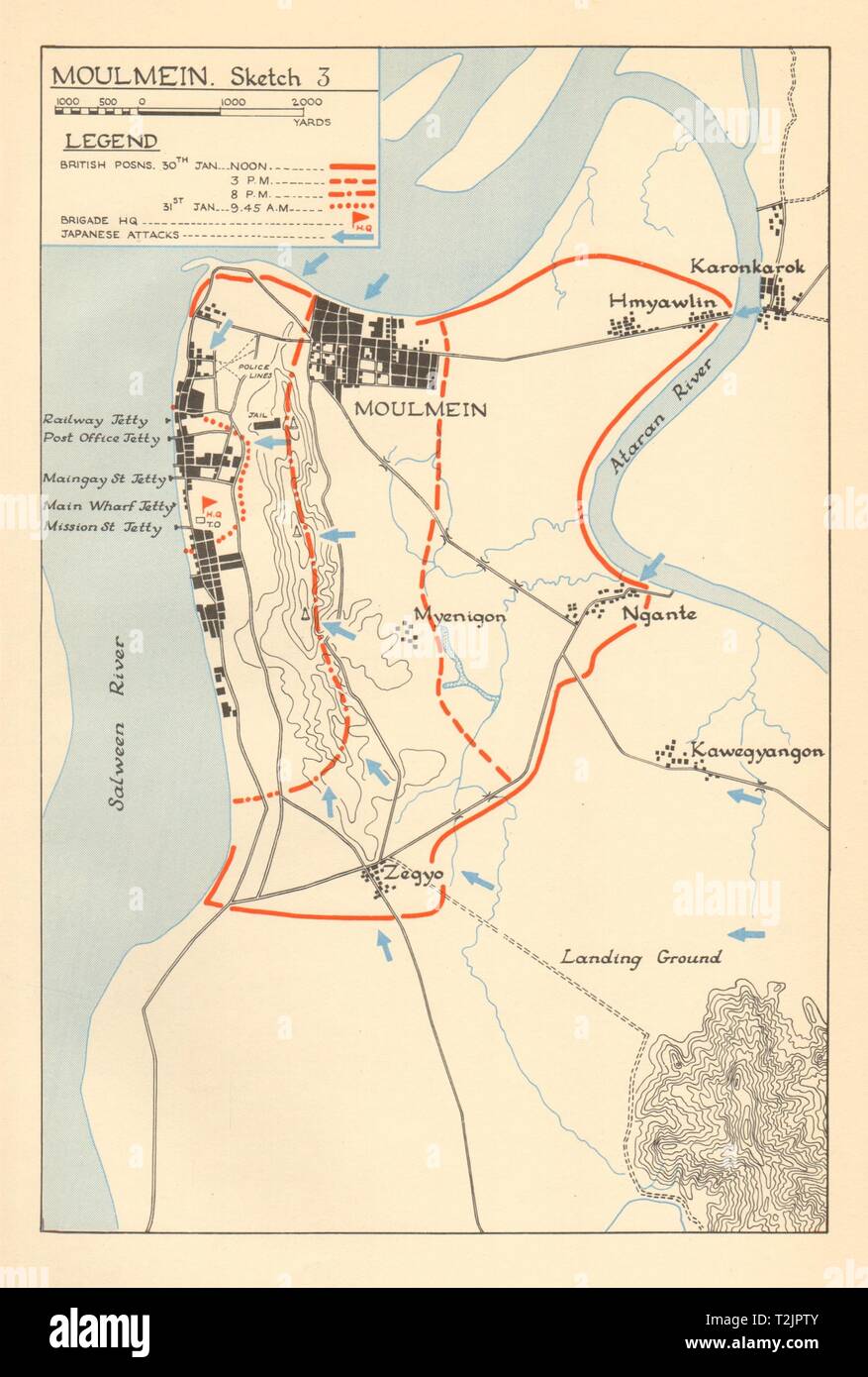 Moulmein 30-31 January 1942. Japanese conquest of Burma. World War 2 ...