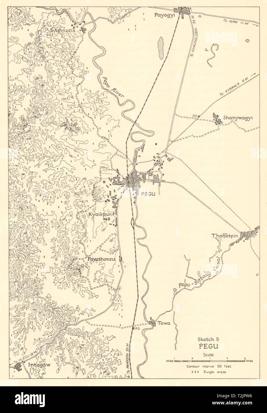 Pegu 1942. Japanese conquest of Burma. Bago Myanmar. World War 2 1961 ...