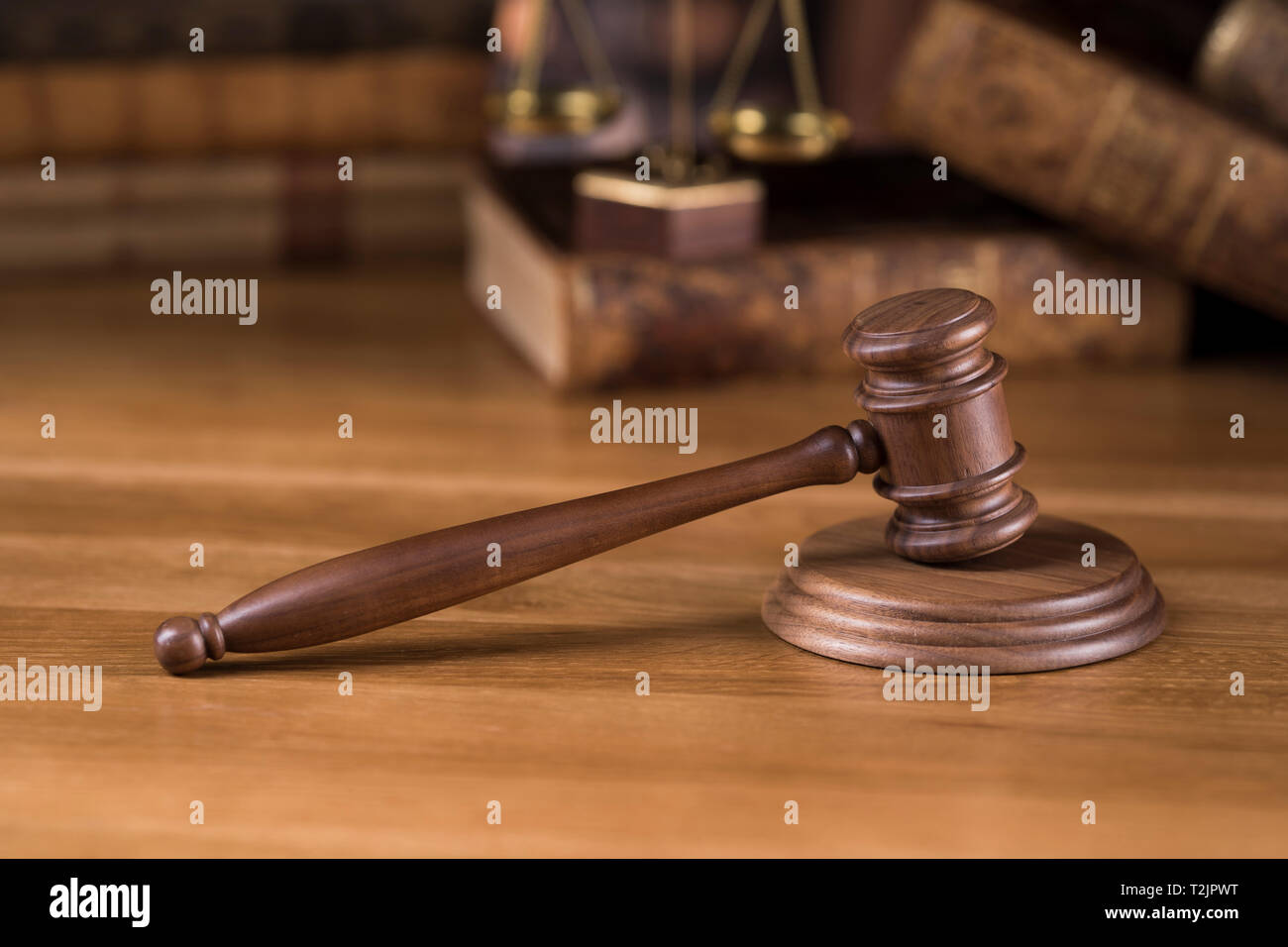 Law theme, mallet of judge, wooden gavel Stock Photo - Alamy