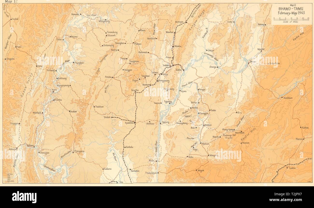 Bhamo-Tamu, February-May 1943. Japanese conquest of Burma. World War 2 ...