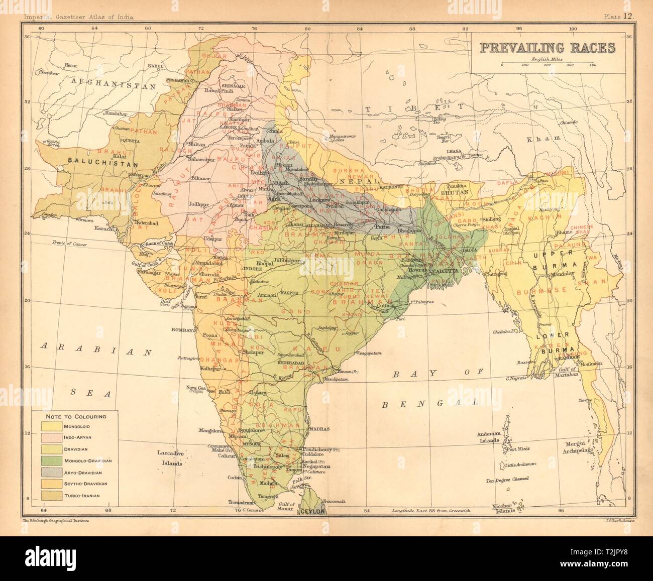 SOUTH ASIA. BRITISH INDIA. Prevailing Races. Dravidian Mongoloid Aryan ...