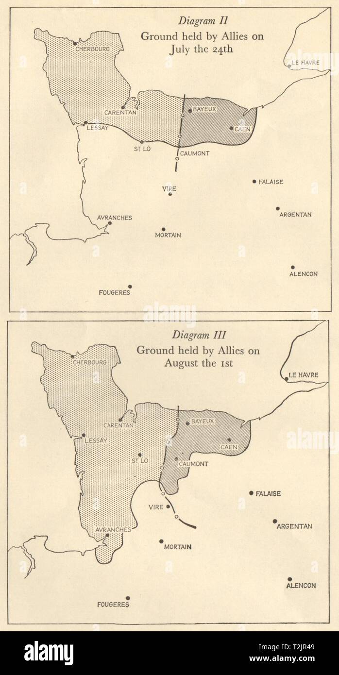 Battle of normandy map hi-res stock photography and images - Alamy
