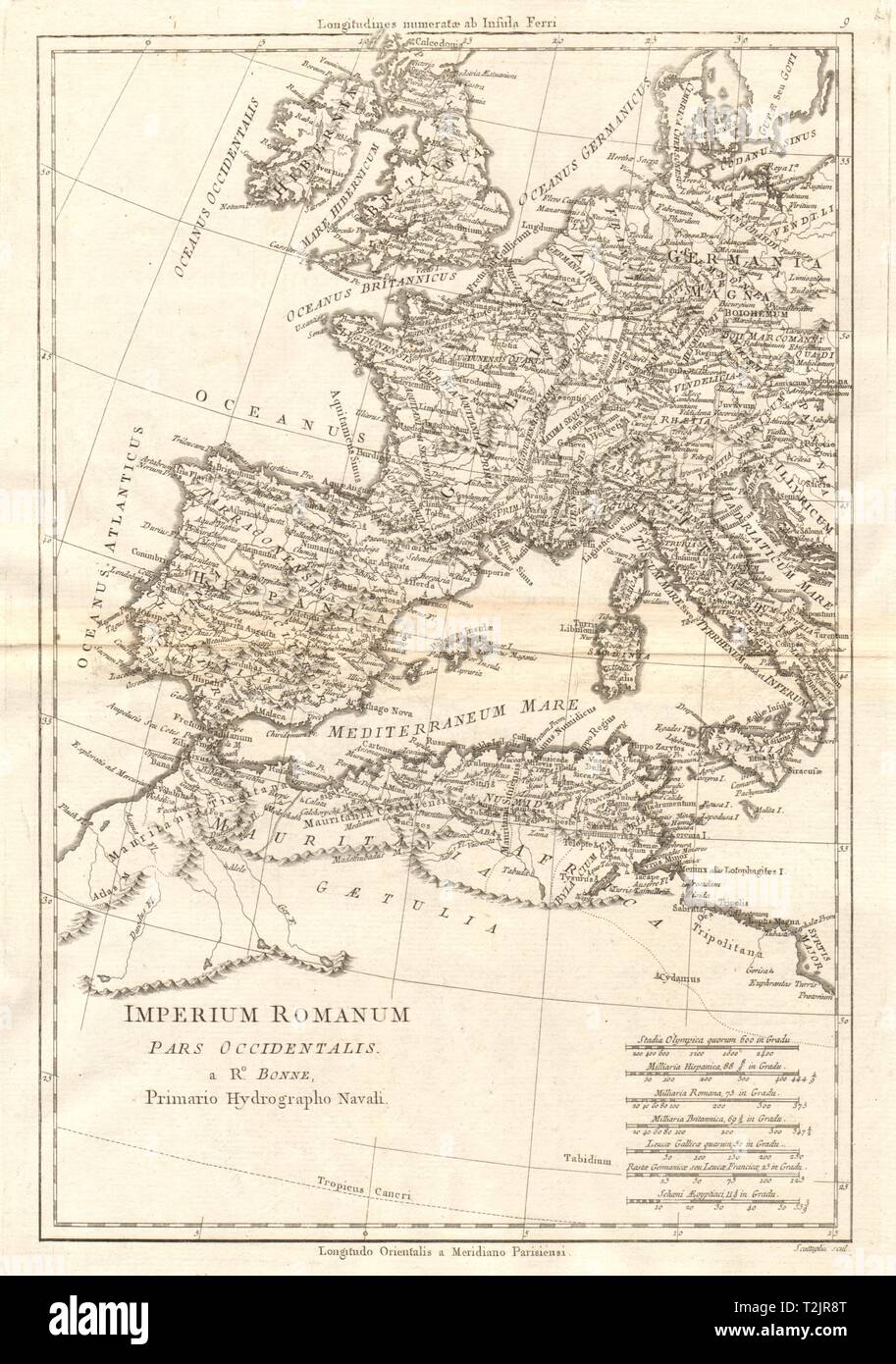 Imperium Romanum pars Occidentalis. Roman Empire. Western Europe. BONNE ...