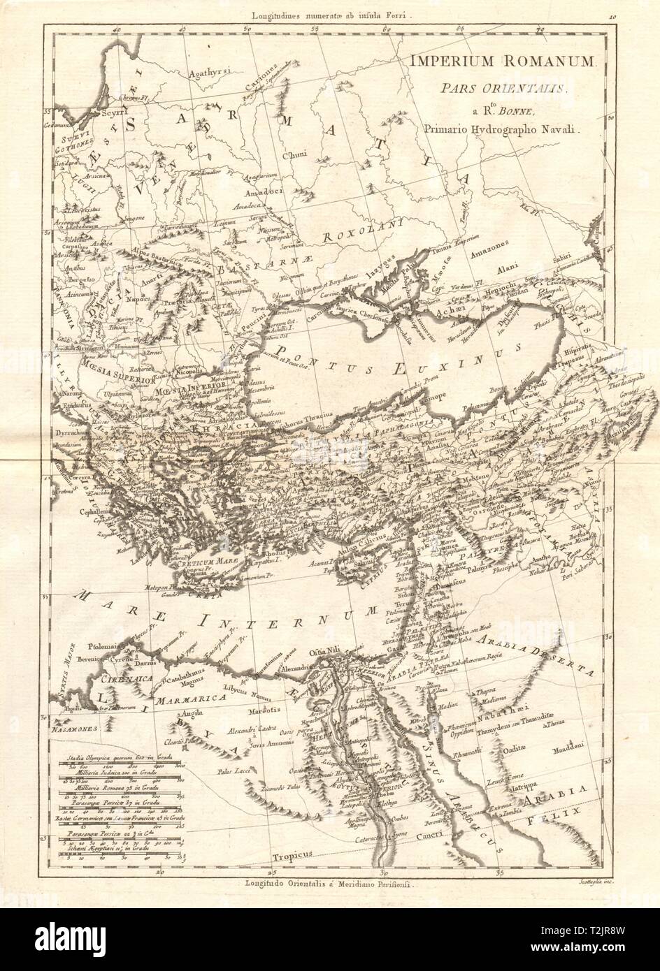Imperium Romanum, pars Orientalis. Roman Empire, eastern part. BONNE ...
