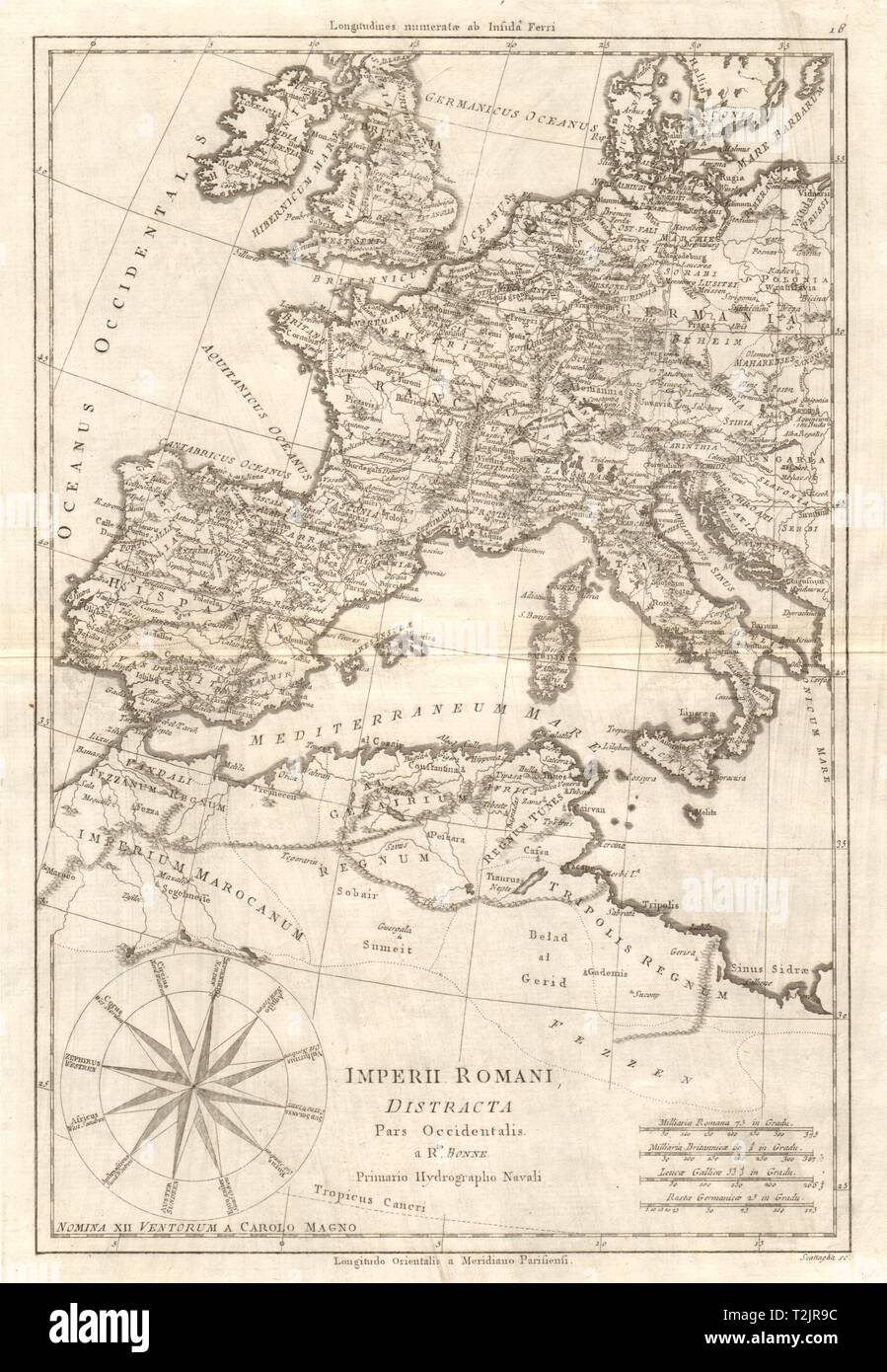 Imperii Romani Distracta pars Occidentalis. Roman Empire western. BONNE ...