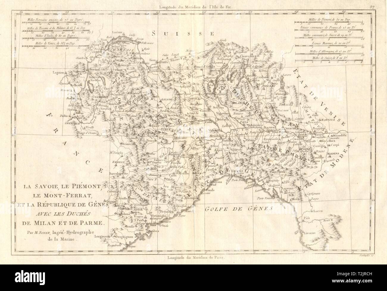 Savoie, Piémont, Montferrat, Genes, Milan & Parme. Genoa NW Italy BONNE ...