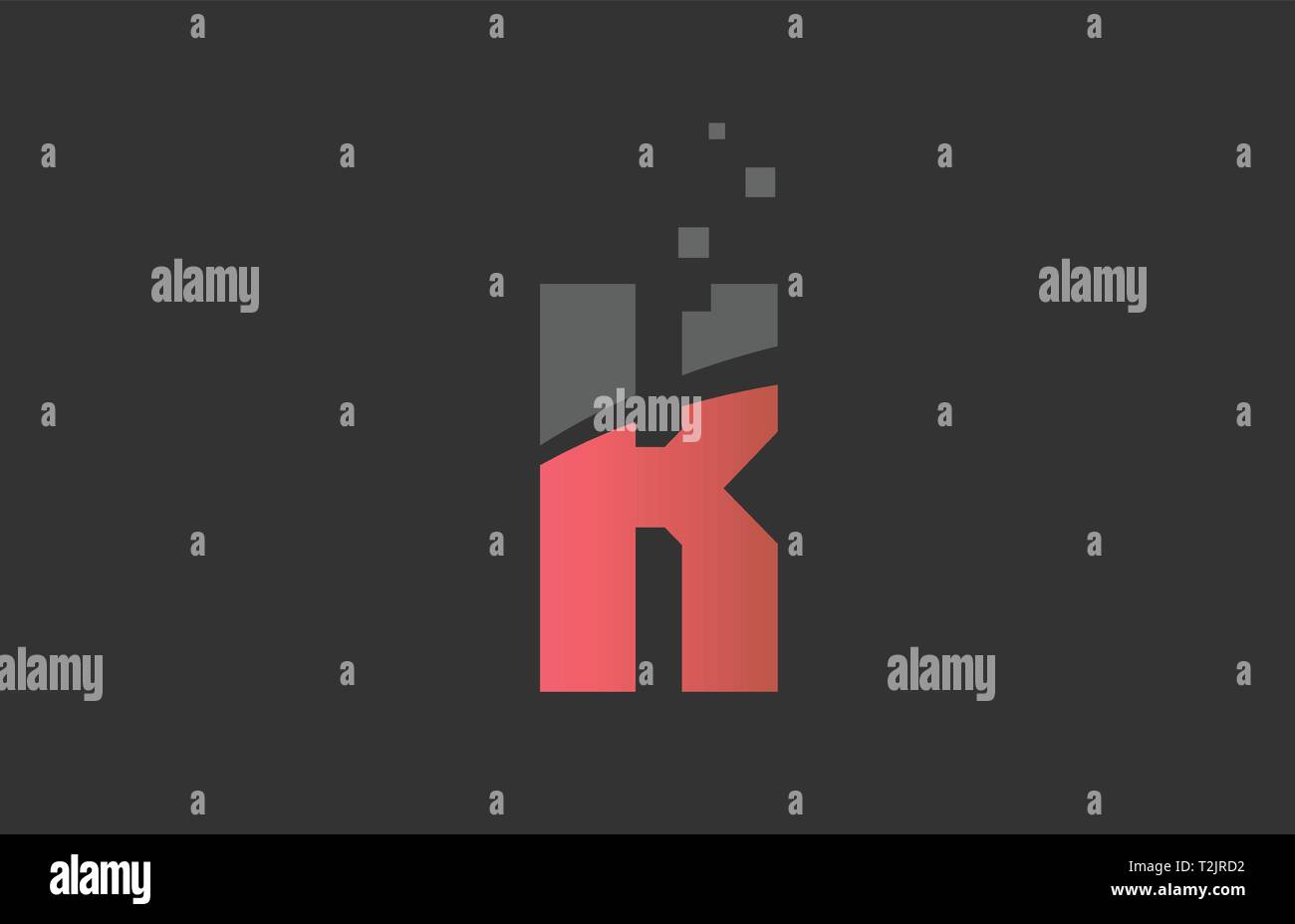 orange grey alphabet letter K logo design suitable for a company or ...