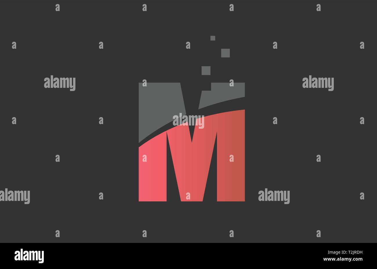 orange grey alphabet letter M logo design suitable for a company or ...