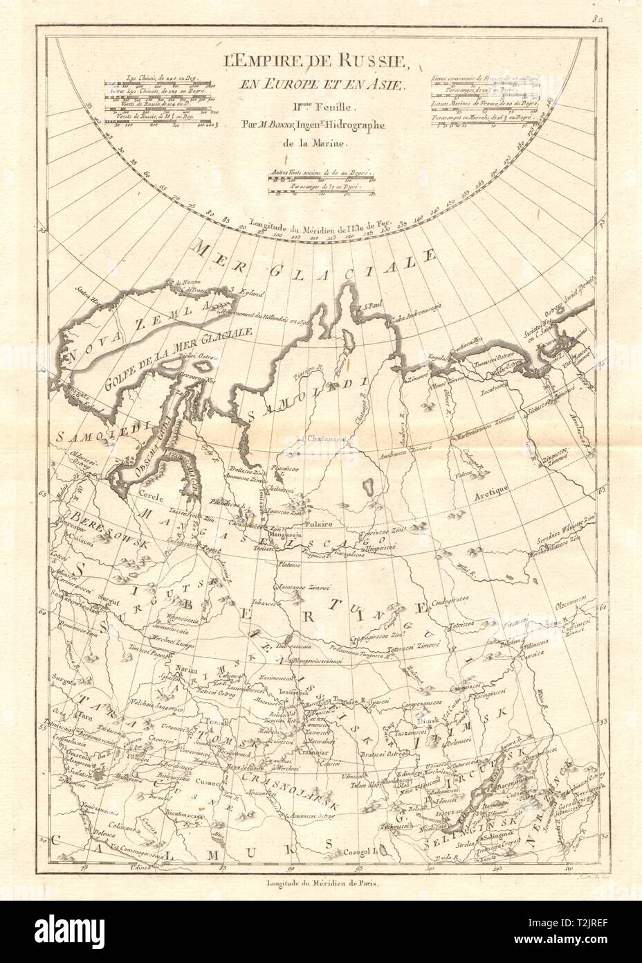 L’Empire de Russie en Europe et en Asie. 2nd sheet. Russia Centre BONNE ...